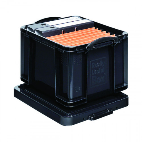 Betapak - Really Useful 35L Recycled Plastic Storage Box Black 35Black R